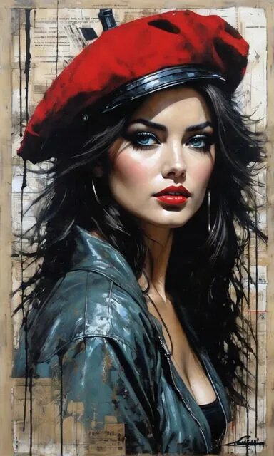 Алмазная Мозаика "Девушка В Шляпе" 40х50 См Алмазная Вышивка / Картина Стразами Подарков / Украшения