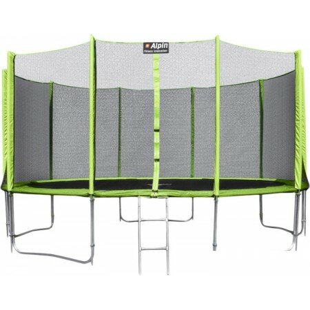 Батут Alpin 4.65 м с защитной сеткой и лестницей