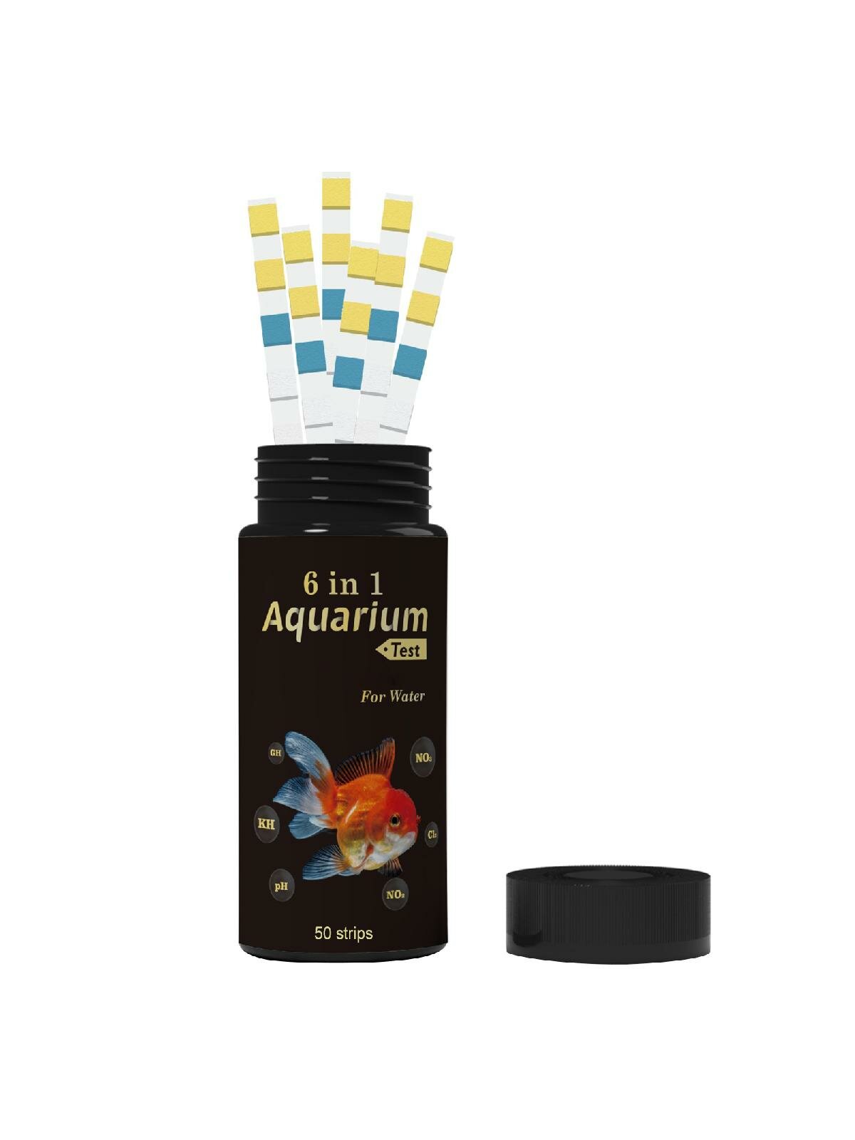 50ШТ Аквариумных тест-полосок 6 в 1 Набор для тестирования аквариумной воды