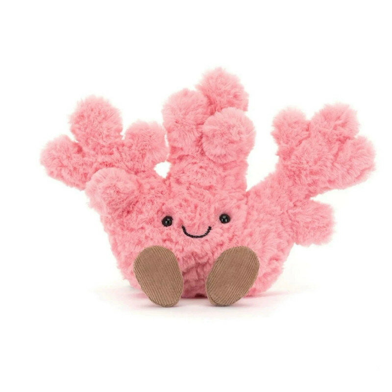 Amuseables dragon fruit plush collectible with short pile material for kids and plush toy enthusiasts coral