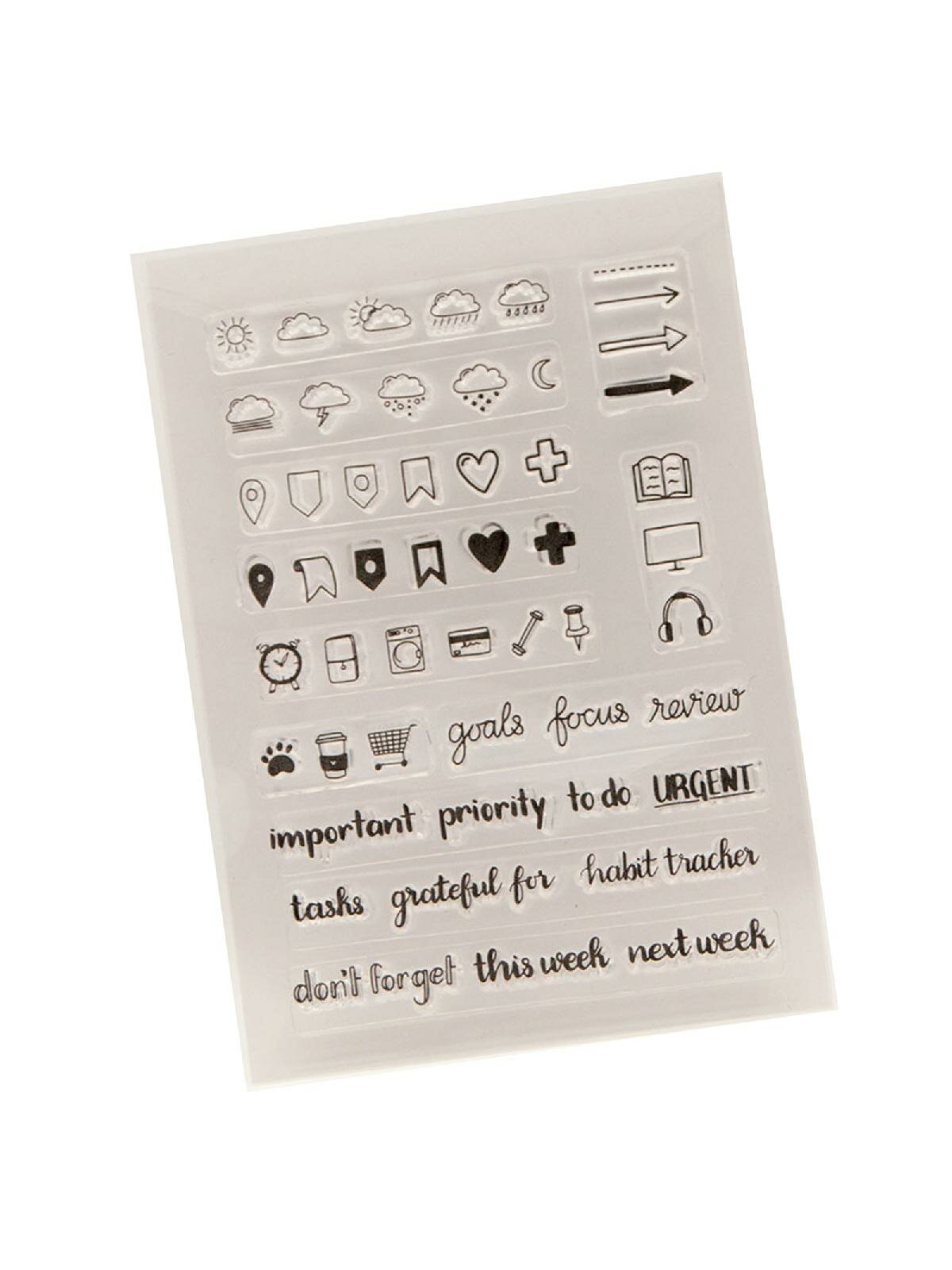 Прозрачный штамп, надписи времени, Силиконовый штамп, погодные знаки, прозрачный штамп