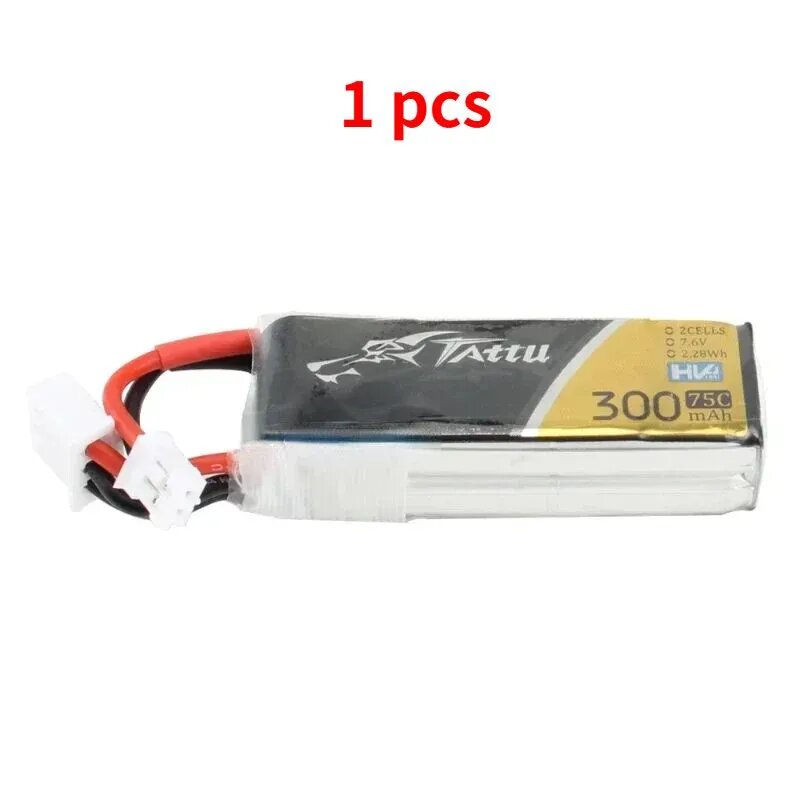 Сенсорный 300mAh 7.6V 75C 2S1P 2S Lipo Аккумулятор с разъемом PH2,0