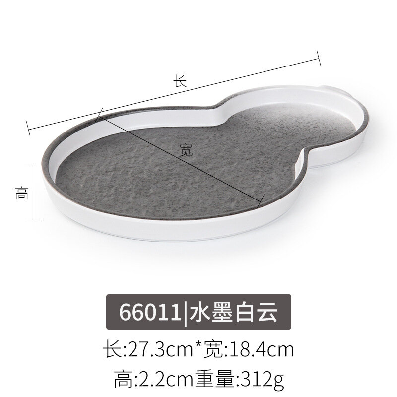 Меламин имитация фарфора в ресторане холодные блюда 66011 Чернила белые облака