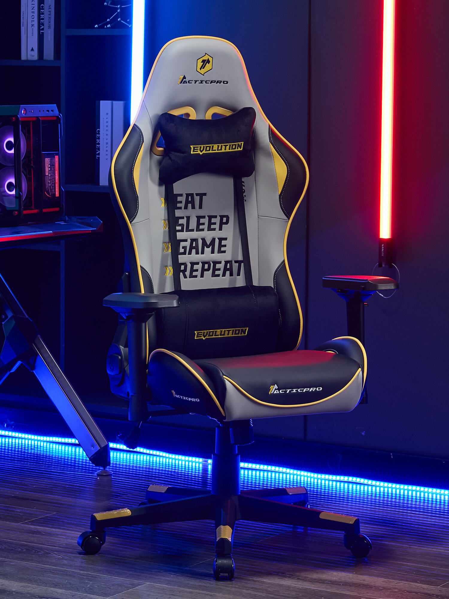 Игровое кресло EVOLUTION TACTIC PRO Special edition D2 компьютерное, 4D-подлокотники, экокожа EPU