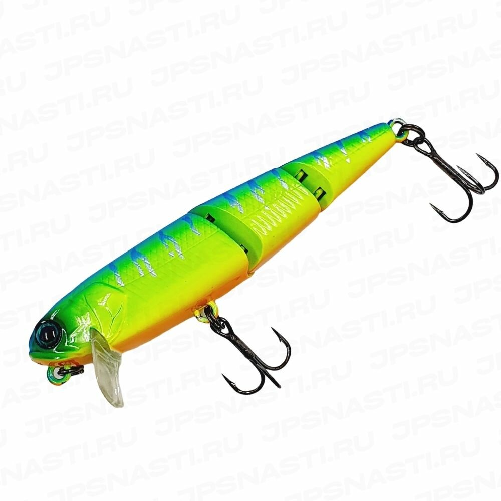Японский составной воблер на щуку Jackall Hama-ku-ru R, 7.8 г, blue back tiger / Рыболовные приманки для ловли хищника / Воблеры на судака