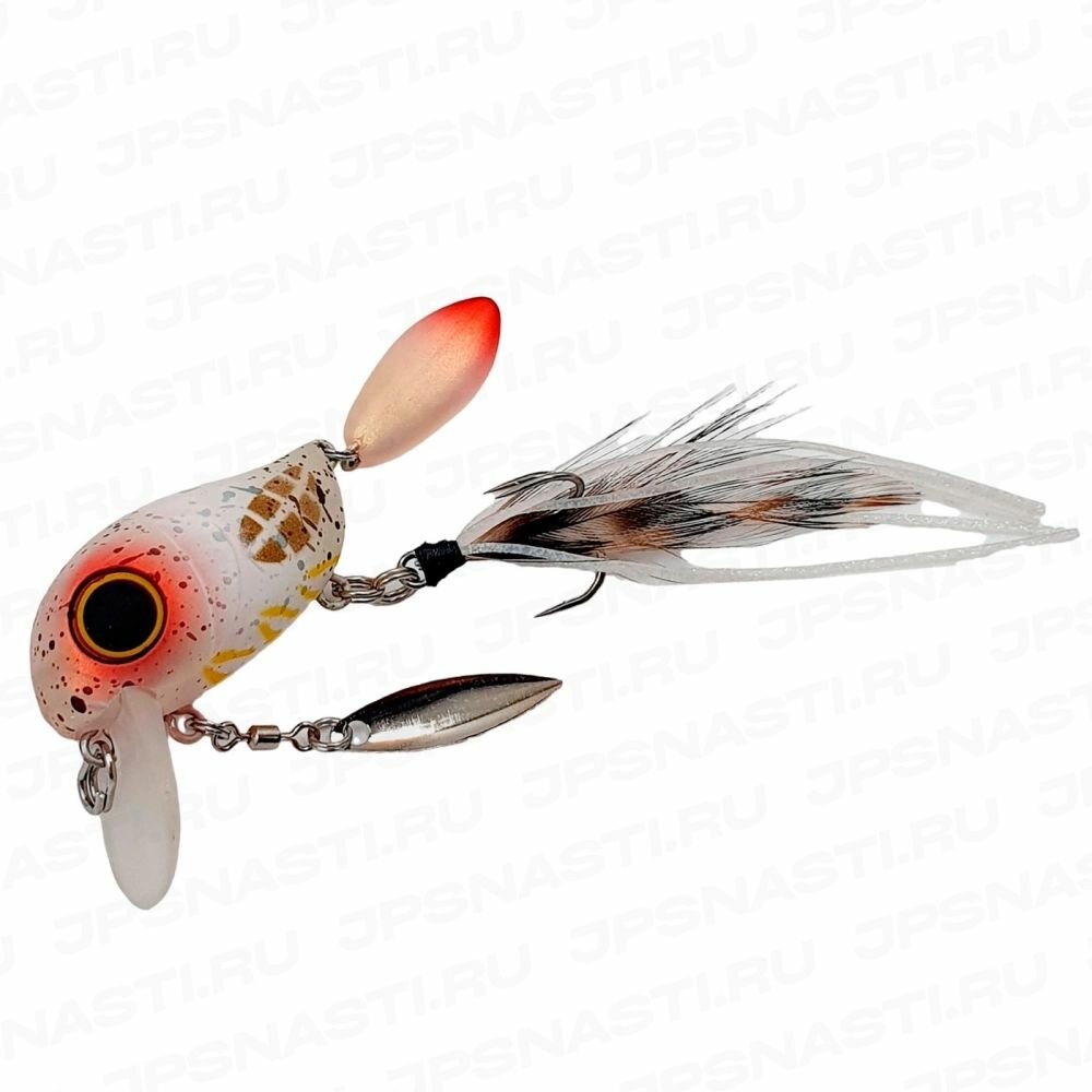 Японский поверхностный воблер на голавля Micro Tappy 54, 4.8 г, muddy shirohitori / Рыболовные приманки для ловли хищника / Воблеры на жереха