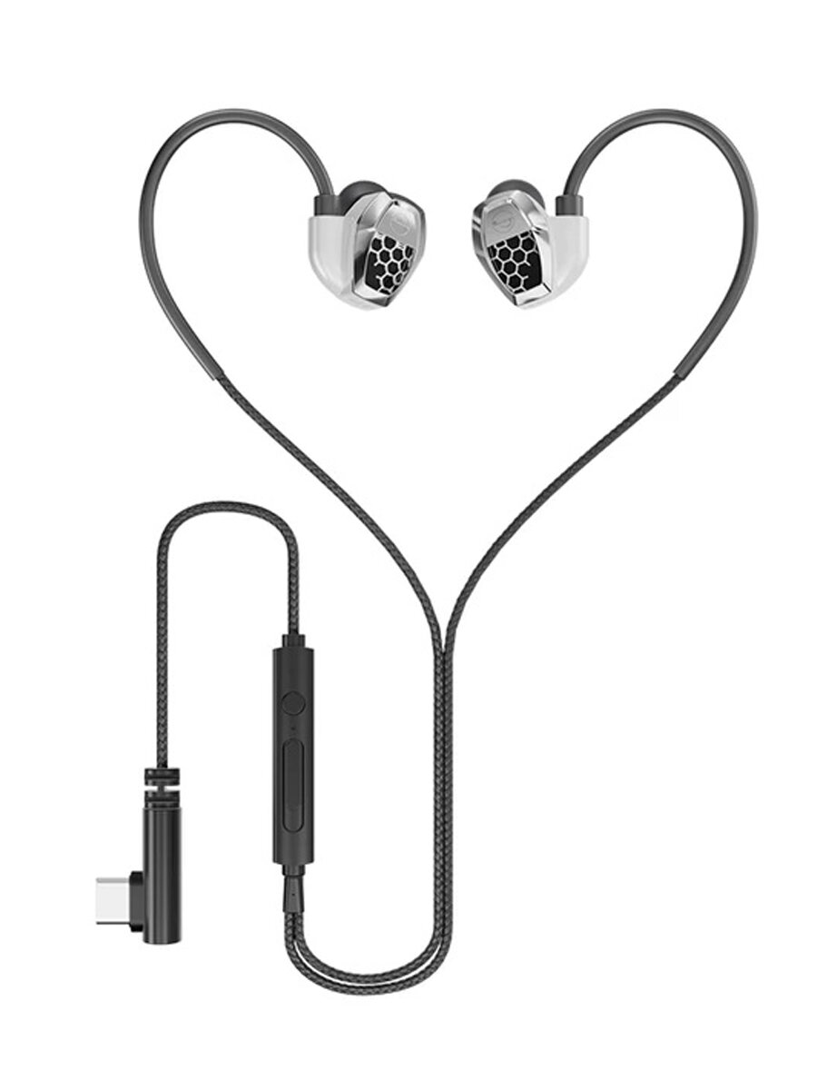 Zhulinniao QIlin ZG1 USB Type-C, серебристый, проводные наушники