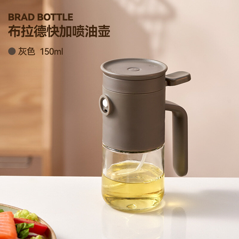 Новая модель распылителя и атомайзера 2-в-1, стеклянная бутылка для масла, кухонная домашняя бутылка для приправ, непротекающая масленка, атомайзер для масла