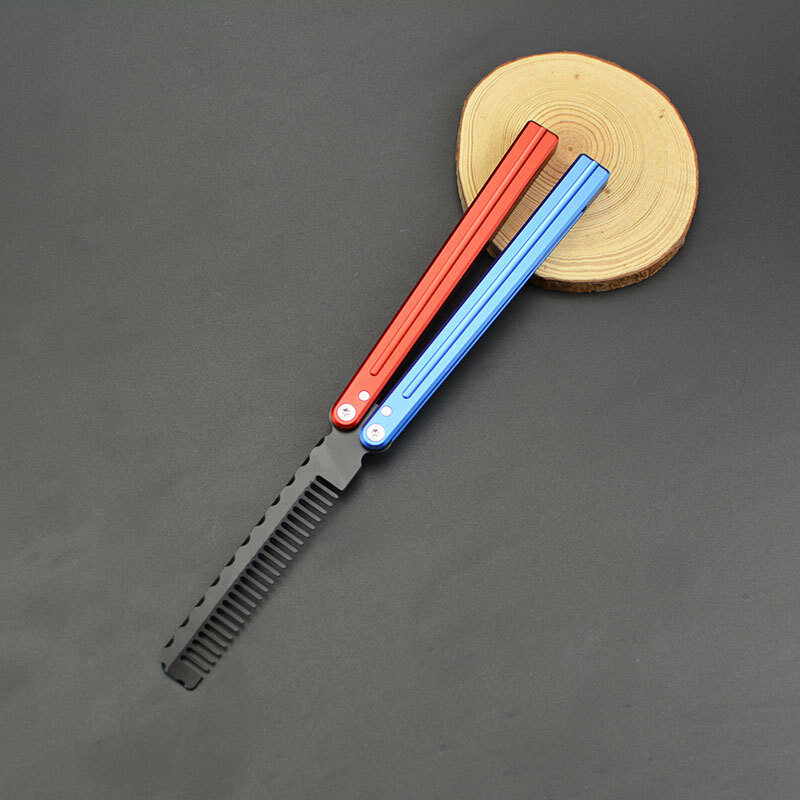 Заводская оптовая продажа складного не заточенного бабочкового ножа для тренировки рук на открытом воздухе с алюминиевой ручкой, игрушечный нож CSgo