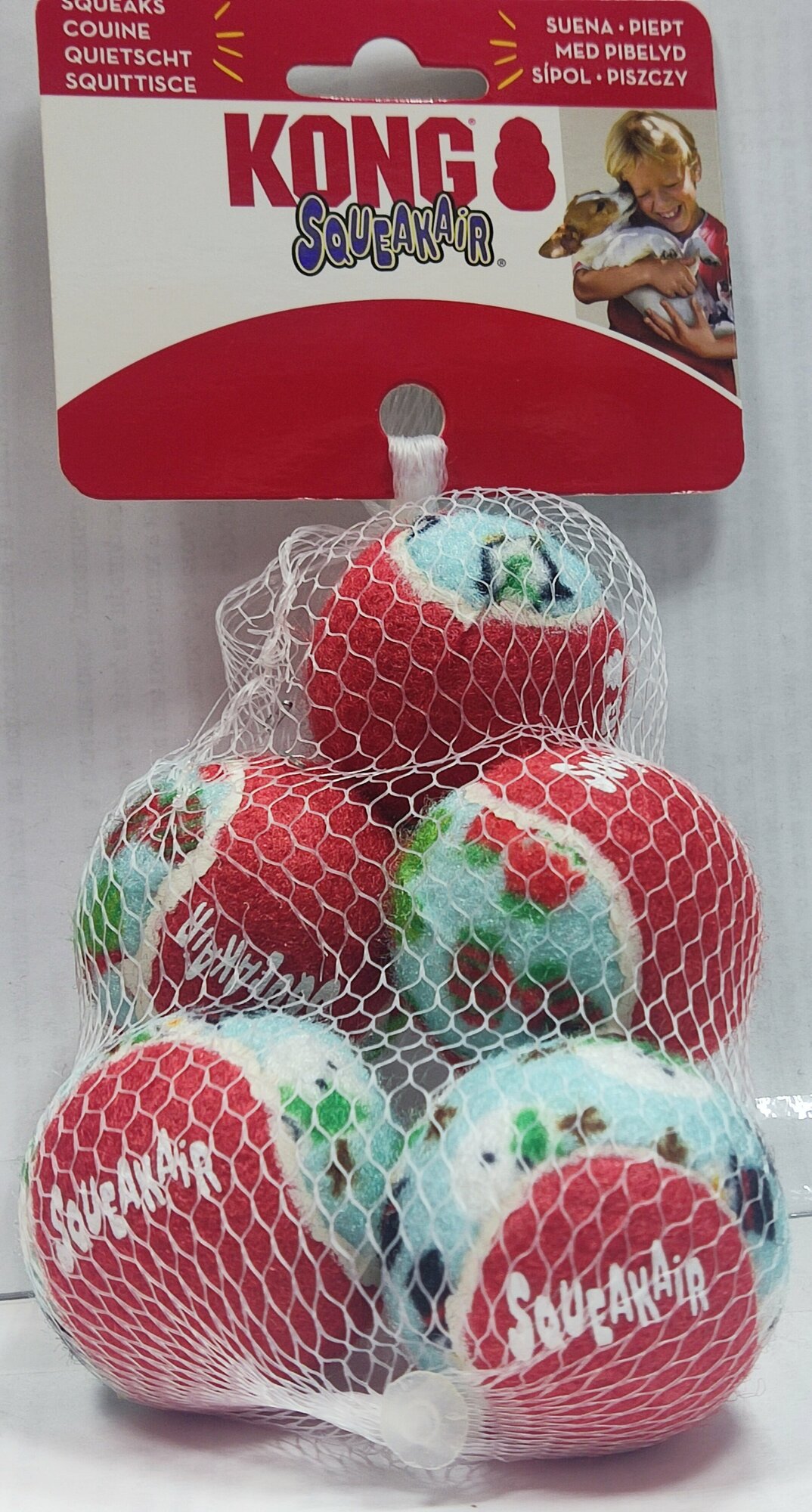 Конг набор мячиков с пищалкой 3шт 6см для маленьких пород собак AST3E