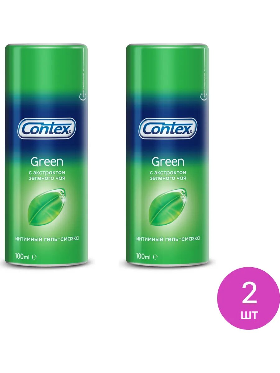 Лубрикант гель смазка Контекс Green, 100мл, 2 шт