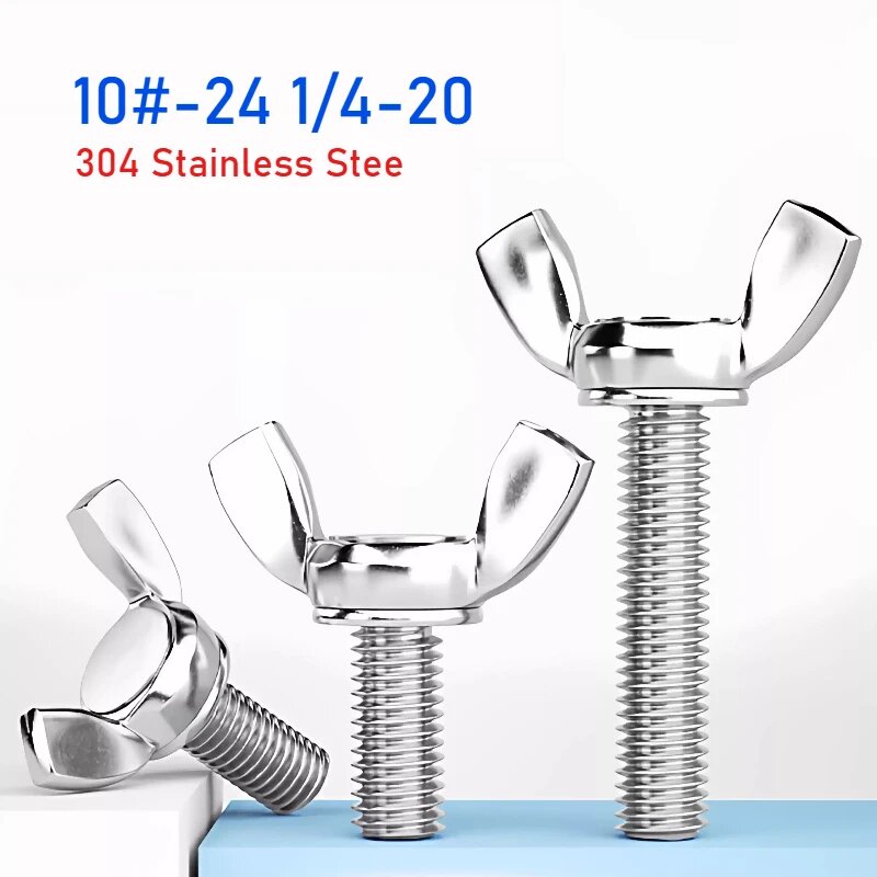 Винты с крыльев Huiruixin 10#-24 1/4-20 нержавеющая сталь 304 10 -24x5 8(10pcs)
