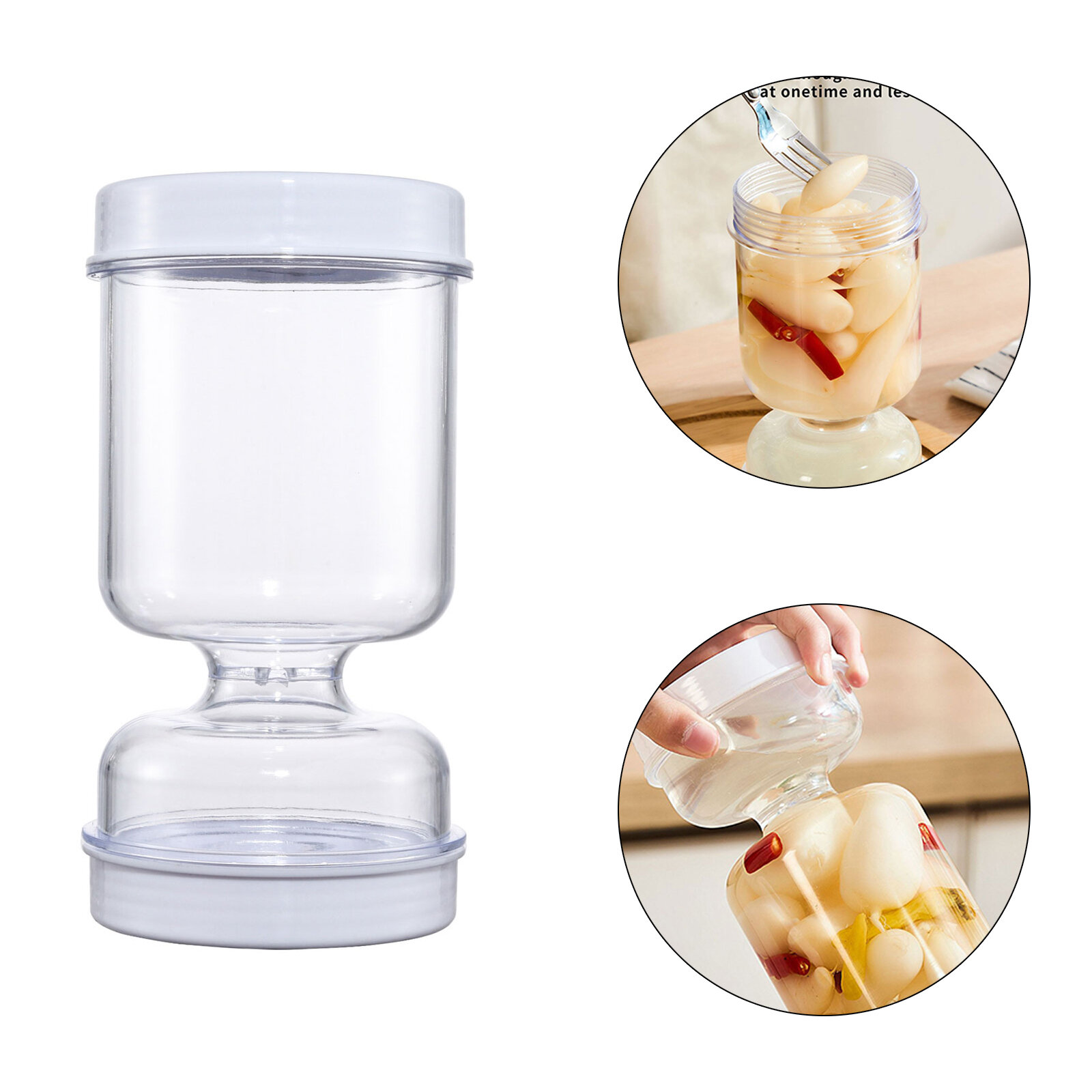 Банка для солений с разделением сухого и влажного кухонный аксессуар в форме песочных часов