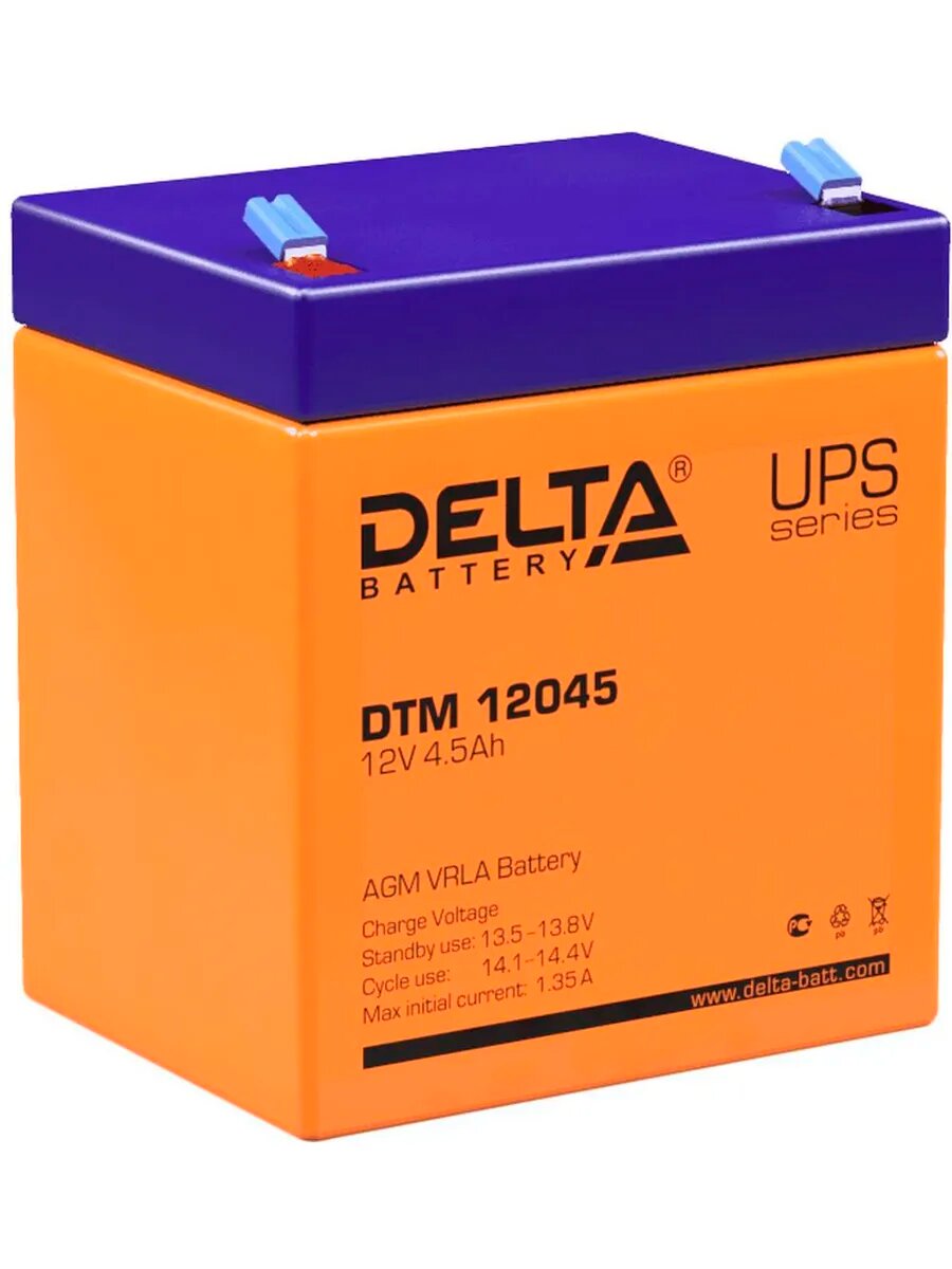Аккумулятор свинцово-кислотный DELTA Battery DTM 12045 4.5 А·ч