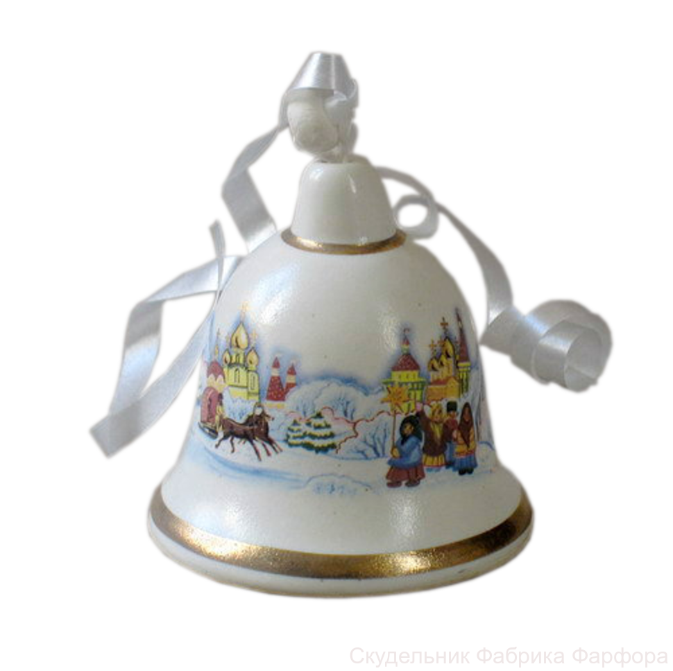 Колокольчик малый (бел, Снежная, отводка золотом)