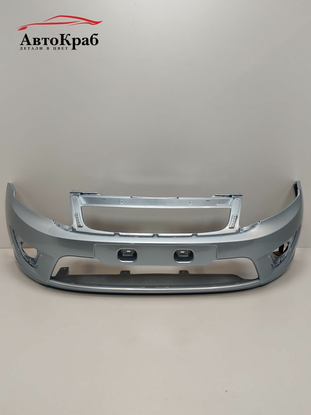 Бампер передний в цвет для Лада Гранта рестайлинг 2013 - 2018 г. 413 - ледяной, голубой