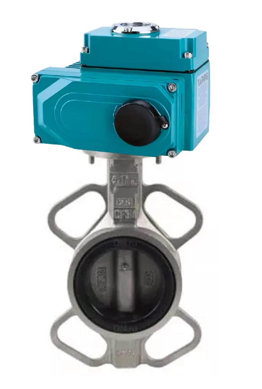 Затвор DN.ru 316L-316L-VITON Ду200 Ру16, с электроприводом QT2-030-220VAC 220В