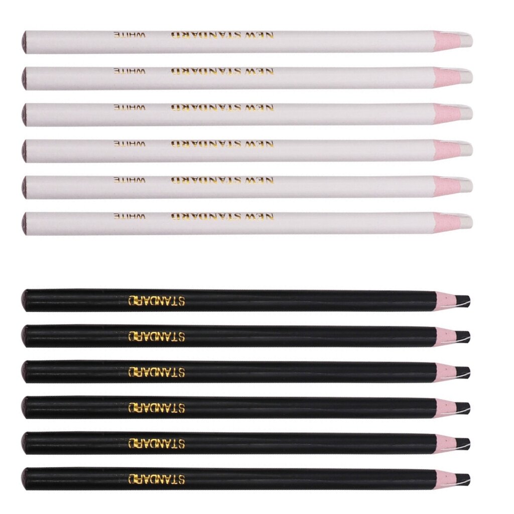 12шт Натягивающие Нитки Мелки Карандаш Без Заточки Водорастворимый Карандаш Для Разметки Ткани Для Пошива Вышивки Проекта