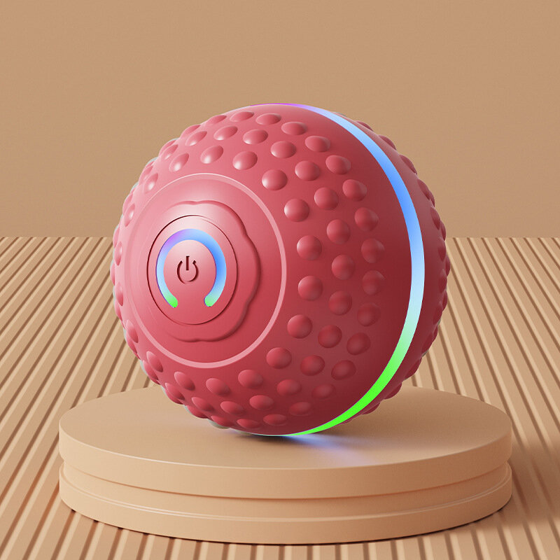 Игровой мяч с рисунком точек для собак и кошек, прочная игрушка для жевания, красный цвет, автономная игра, диаметр 5 см