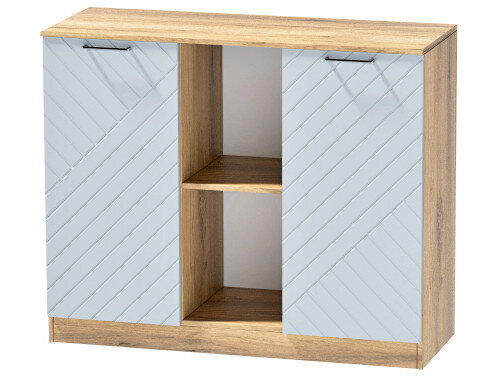 Комод с вместительными секциями для хранения, Крафт золотой/Монблан