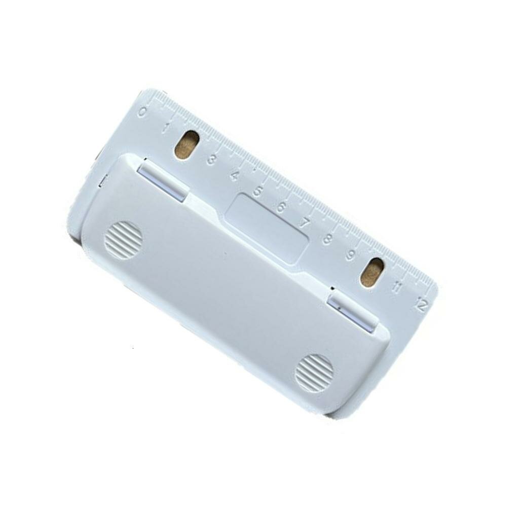 Ручной дырокол 6 мм на 3 листа, 2 отверстия, Белый