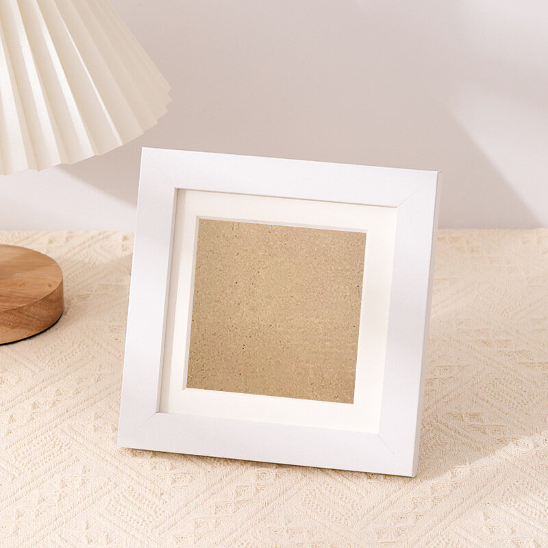 Деревянная 5inch маленькая квадратная фоторамка, простая 4-дюймовая 6inch 8inch мини-декоративная рамка, фоторамка для