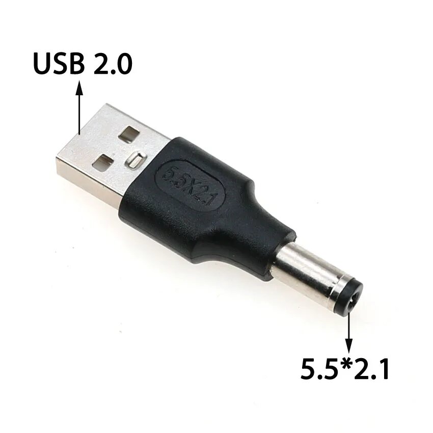 YuXi кабель-переходник USB 2.0 DC Male - 5.5x2.1