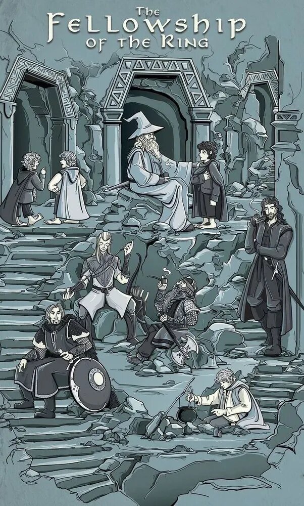 Алмазная Мозаика "Властелин Колец" 40x50 См Алмазная Вышивка / Картина Стразами Подарков / Украшения