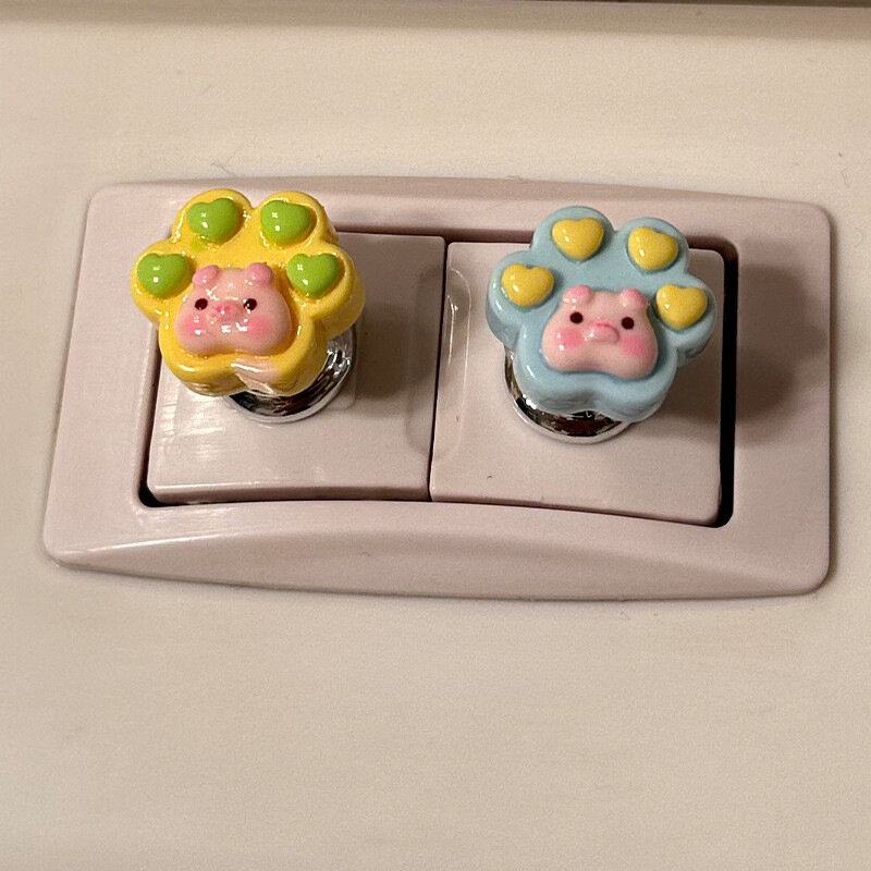 Кнопка для унитаза с милым дизайном в виде кошачьей лапки, длинный маникюрный инструмент, креативное устройство для ванной комнаты