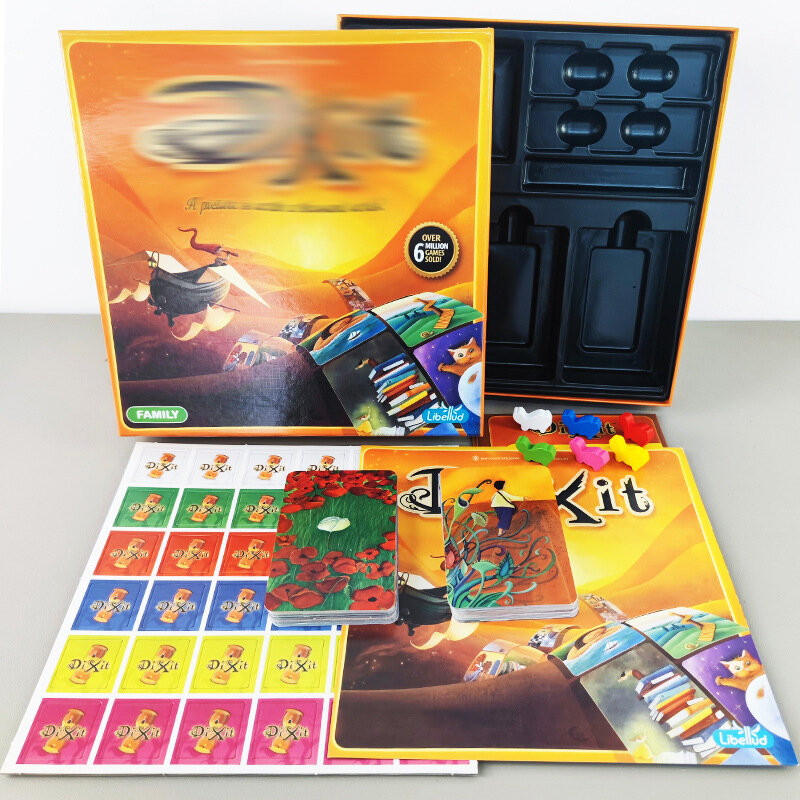 Английская версия Dixit Only Words, карточная игра, остроумие и мудрость, тренировка воображения, психологическое собрание, ледокол 3