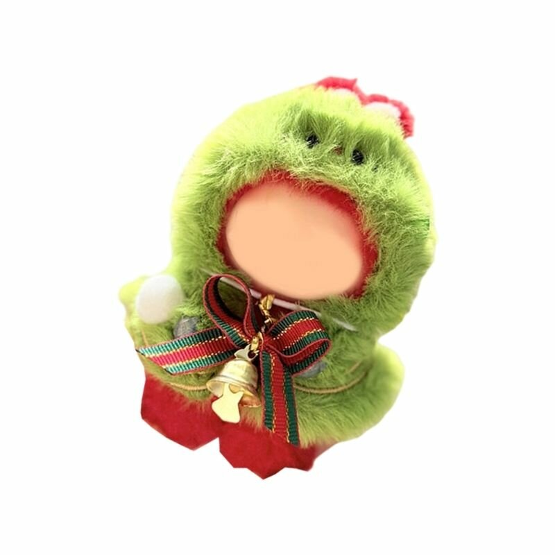 10 см Мини-Labubu4.0 одежда Рождественский Плащ эльфа-Рождественская елка