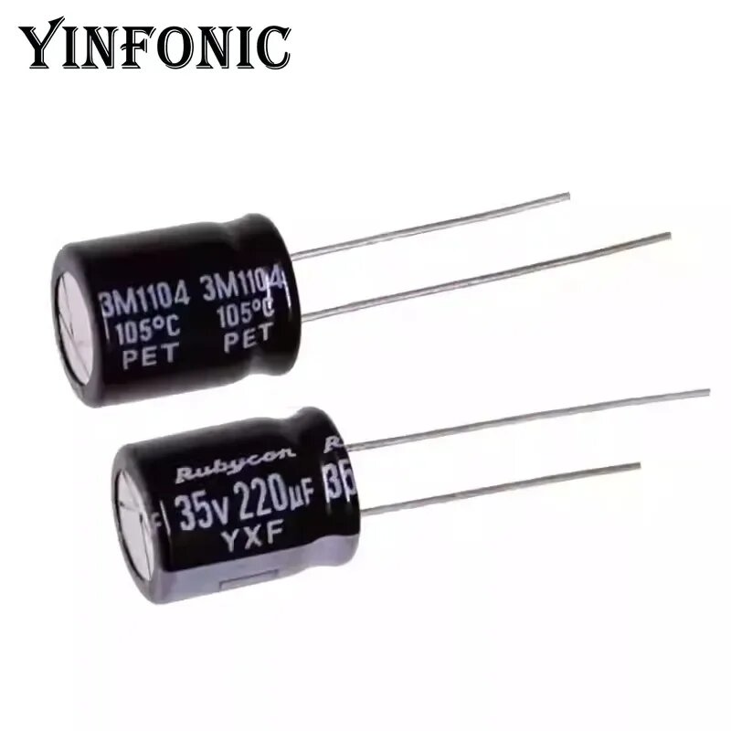 Rubycon YXF серия 35В 220 мкФ алюминиевые электролитические конденсаторы 10Pcs