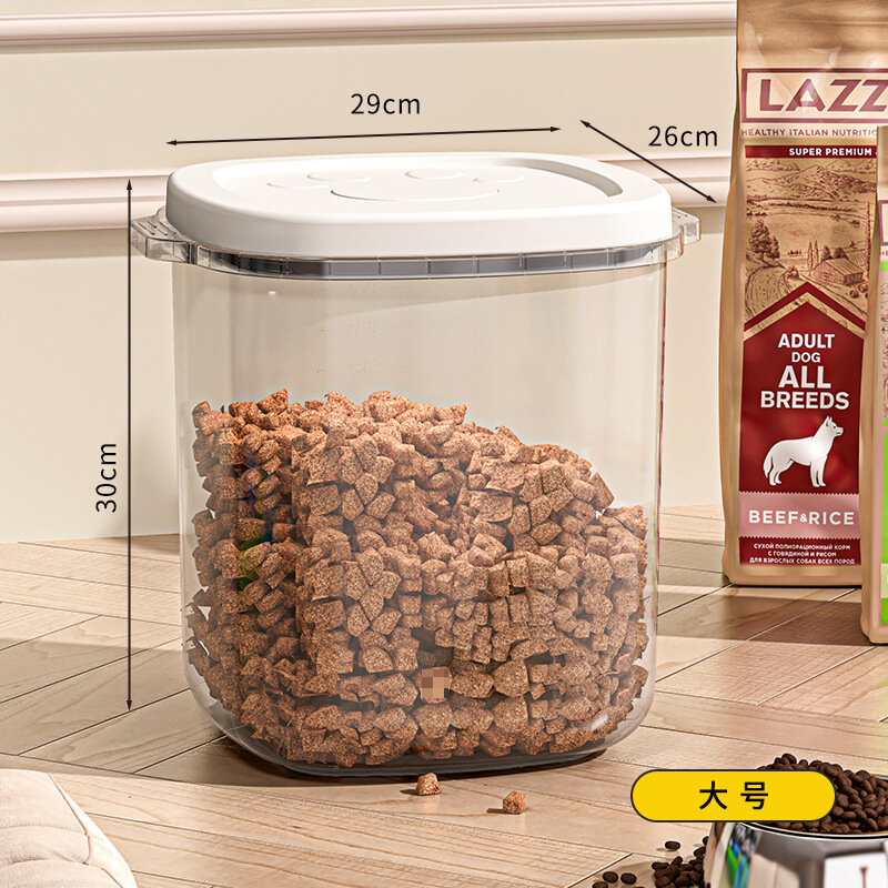 Герметичная банка для корма для кошек и собак, кухонный контейнер для хранения, прозрачная пластиковая банка, герметичная коробка для сухих продуктов, банка для хранения чая
