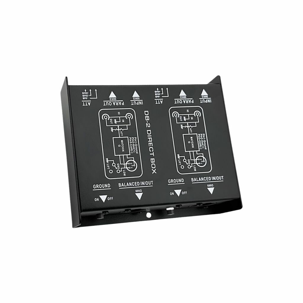 Двухканальный металлический DI-бокс с преобразованием импеданса и технологией изоляции шума для гитары