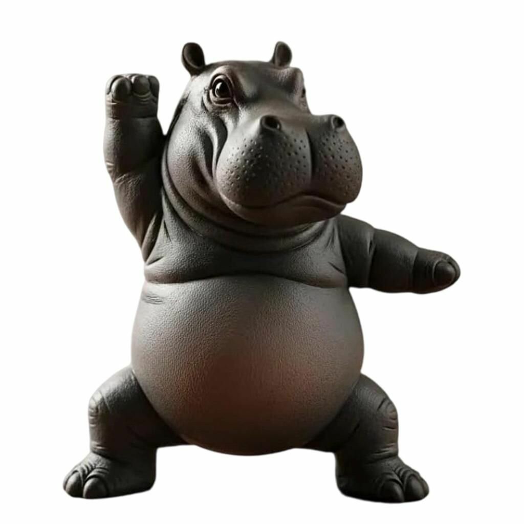 Причудливая скульптура бегемота для медитации и декора, - B