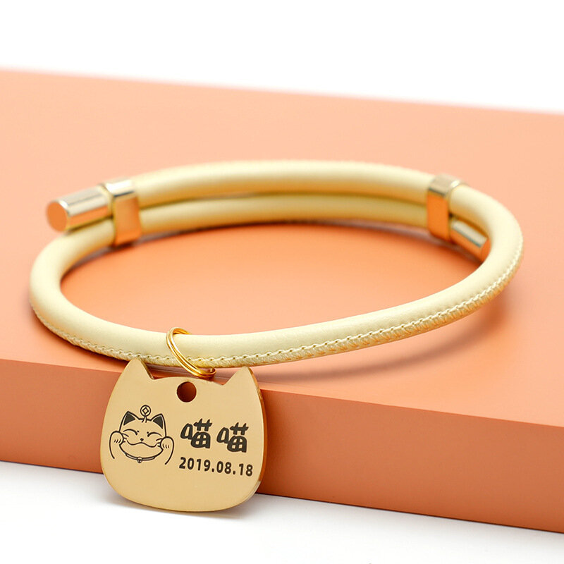 Аксессуары для домашних животных Ошейник для кошек и щенков Ошейник с колокольчиком Ошейник-ожерелье Метка для кошек Метка для собак Гравированная метка Ошейник для собак Повязка на голову