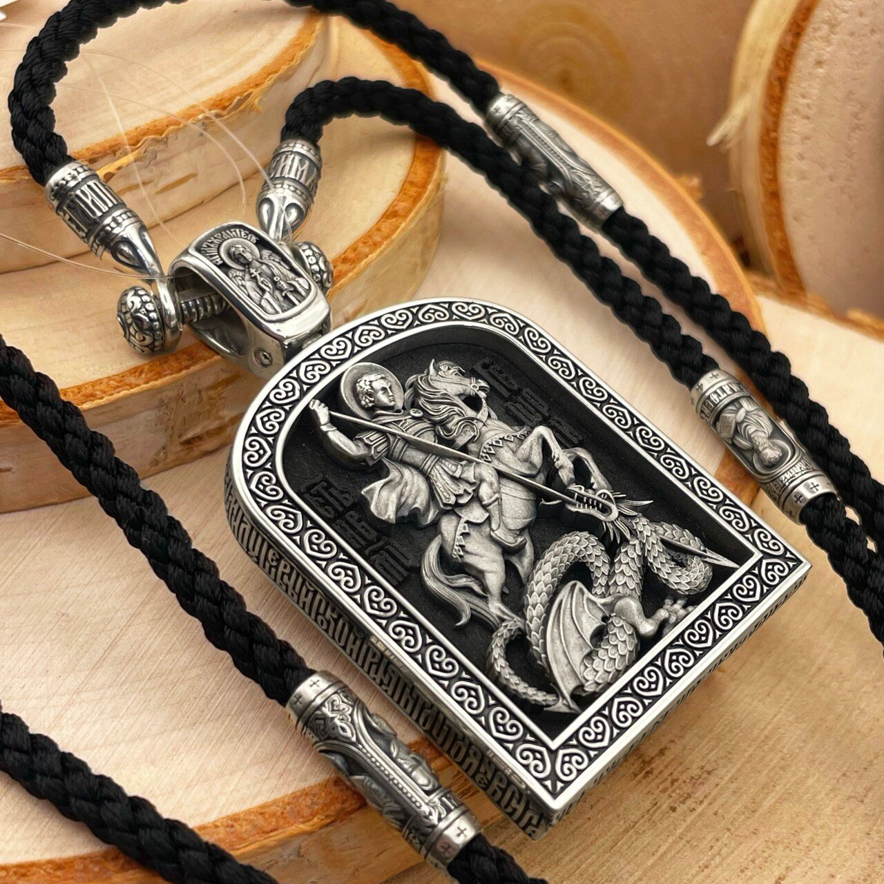 Комплект украшений, серебро, 925 проба, чернение, оксидирование