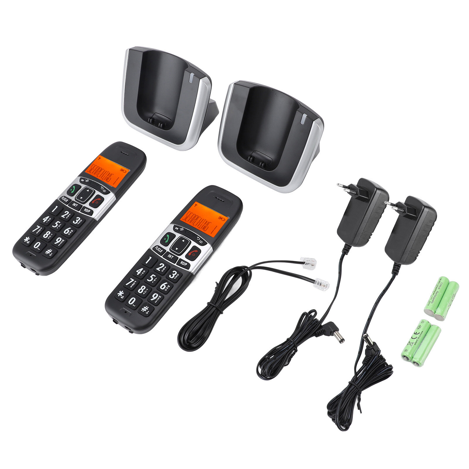 DECT 6.0 беспроводной телефон с 2 телефонами Полный дуплекс.