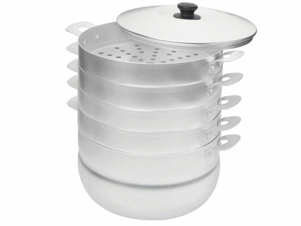 Манты-казан 6л 4 сетки алюминиевый