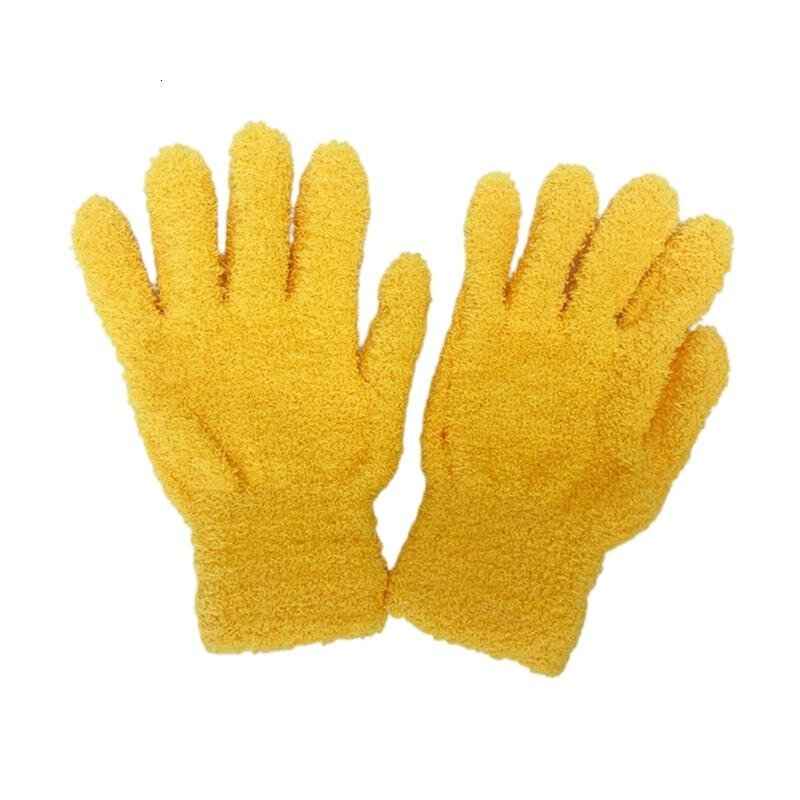 Бархатные перчатки кораллового цвета карамельного цвета-желтый