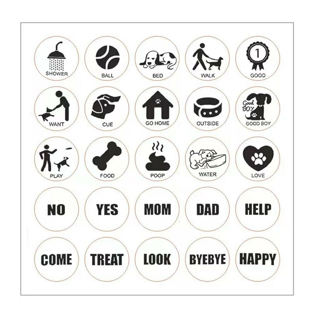 Говорящая кнопка для собак, Прозрачная наклейка