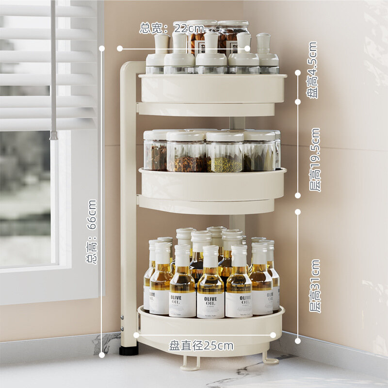 Вращающаяся подставка для специй Nana Kitchen, угловая многофункциональная стойка для хранения, коробка для специй