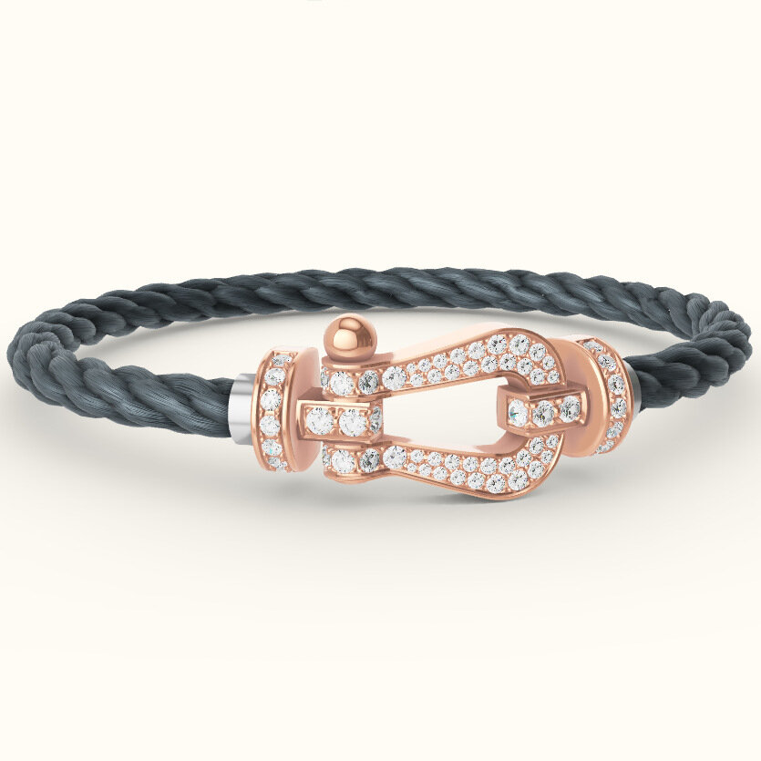 Браслет с пряжкой в виде подковы, красный шнур, парный стиль для мужчин и женщин, электропокрытие 18К розового золота, браслет на удачу по знаку зодиака, DIY