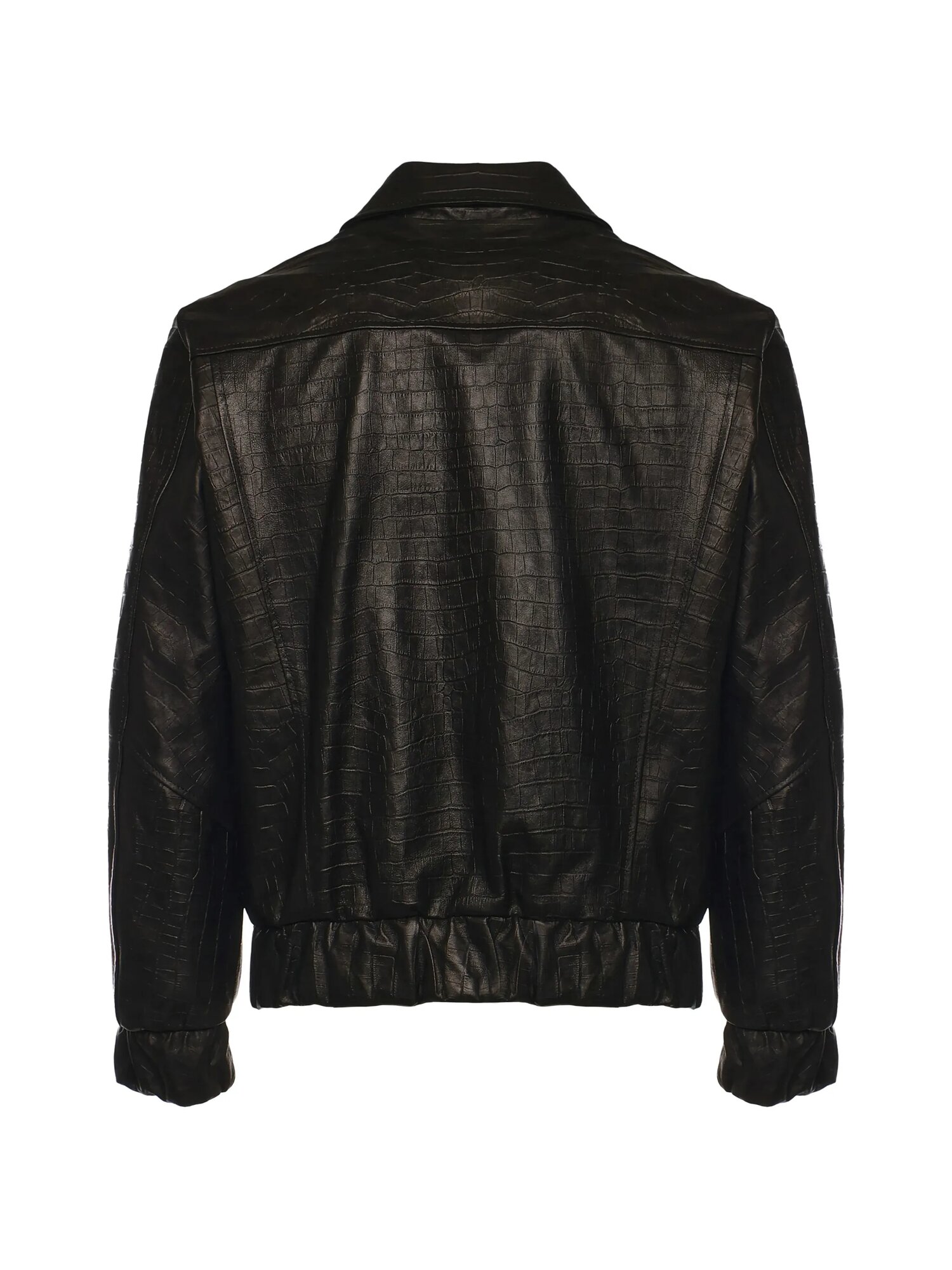 Куртка Giuliano Galiano Crocodile-effect two-way zip jacket, размер 54, black/black — фото 1