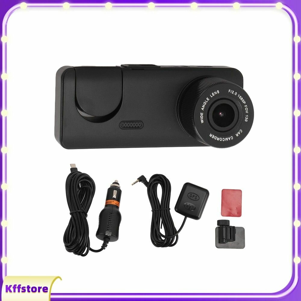 Видеорегистратор 2 канала (перед/зад), 2K/1080P, Wi-Fi, GPS, 2" IPS экран