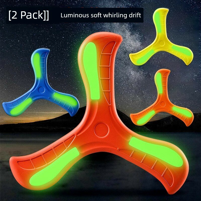 Трехлопастной бумеранг, детский высокотехнологичный бумеранг-фрисби, мягкий бумеранг, небьющийся игрушечный бумеранг из