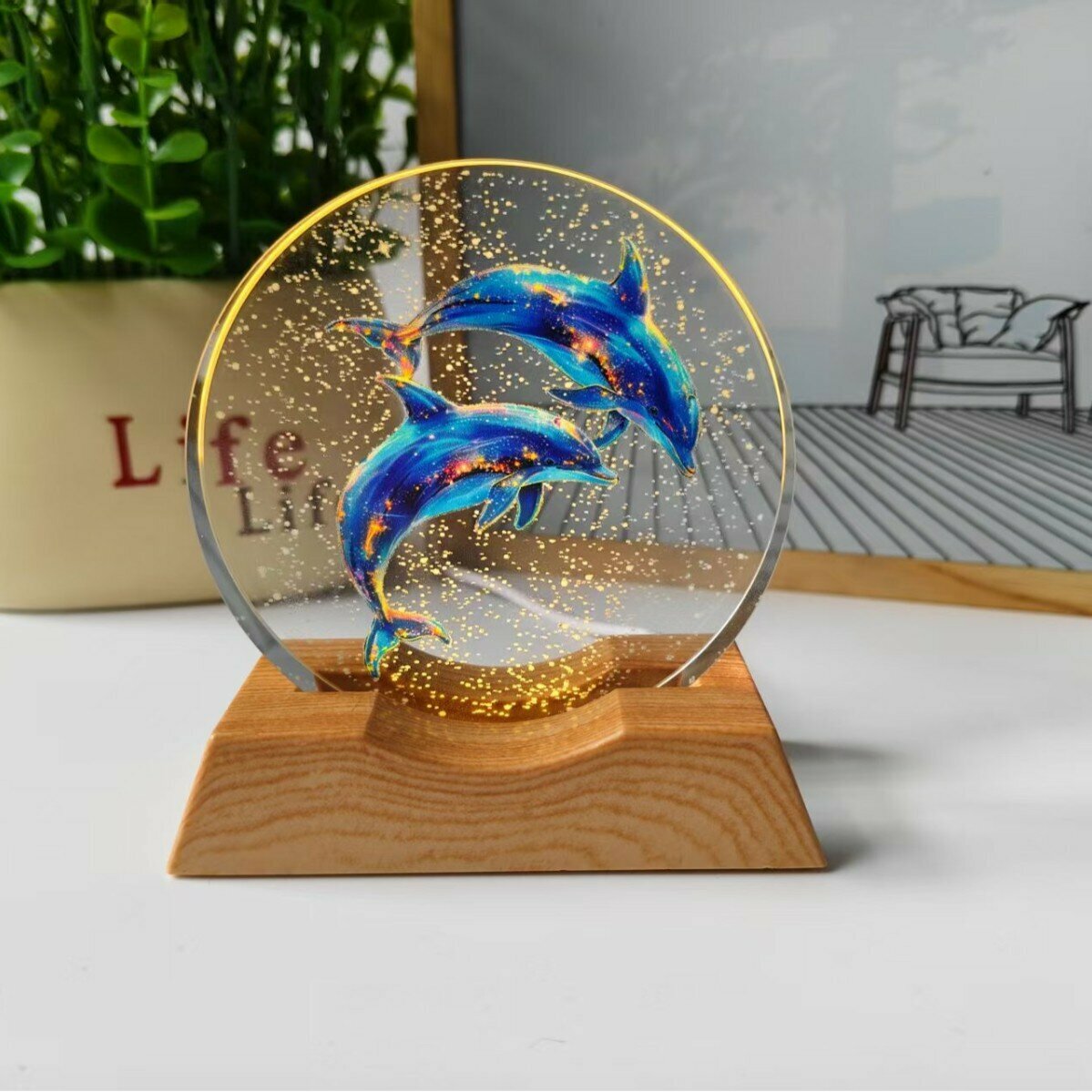 3D-светящийся миниатюрный ночник-украшение «Звездное небо»,10CM