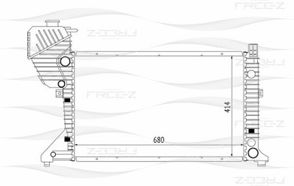Радиатор охлаждения FREE-Z MERCEDES Sprinter W901-909 00-> (KK0152)