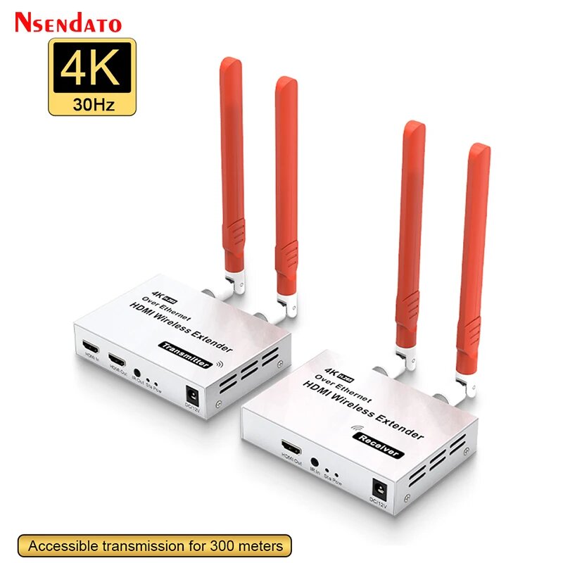 Nsendato HDMI удлинитель беспроводной 4K 300м Full Set-4K-TX RX