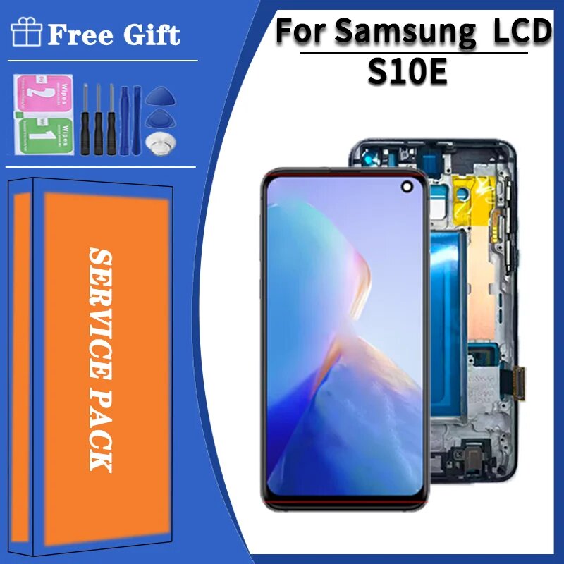 Качество TFT для Samsung S10e G970FU G970F, G970U, ЖК-дисплей с цифровым преобразователем сенсорного экрана для Samsung S10E Дисплей с рамкой